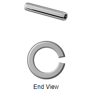 McMaster-CARR 316 1/8" Dia Slotted Spring Pins SMNND0003-90209A128PK